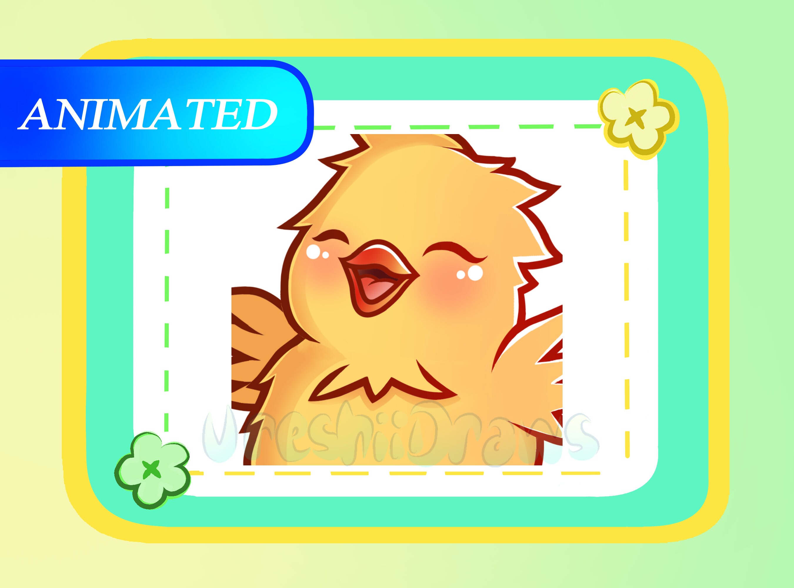 Animated Wiggle Chocobo Emote - Etsy
