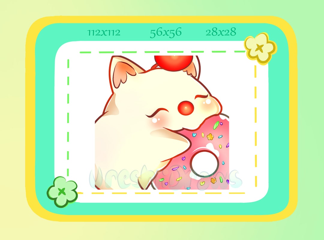 Moogle Nom Twitch Emote - Etsy