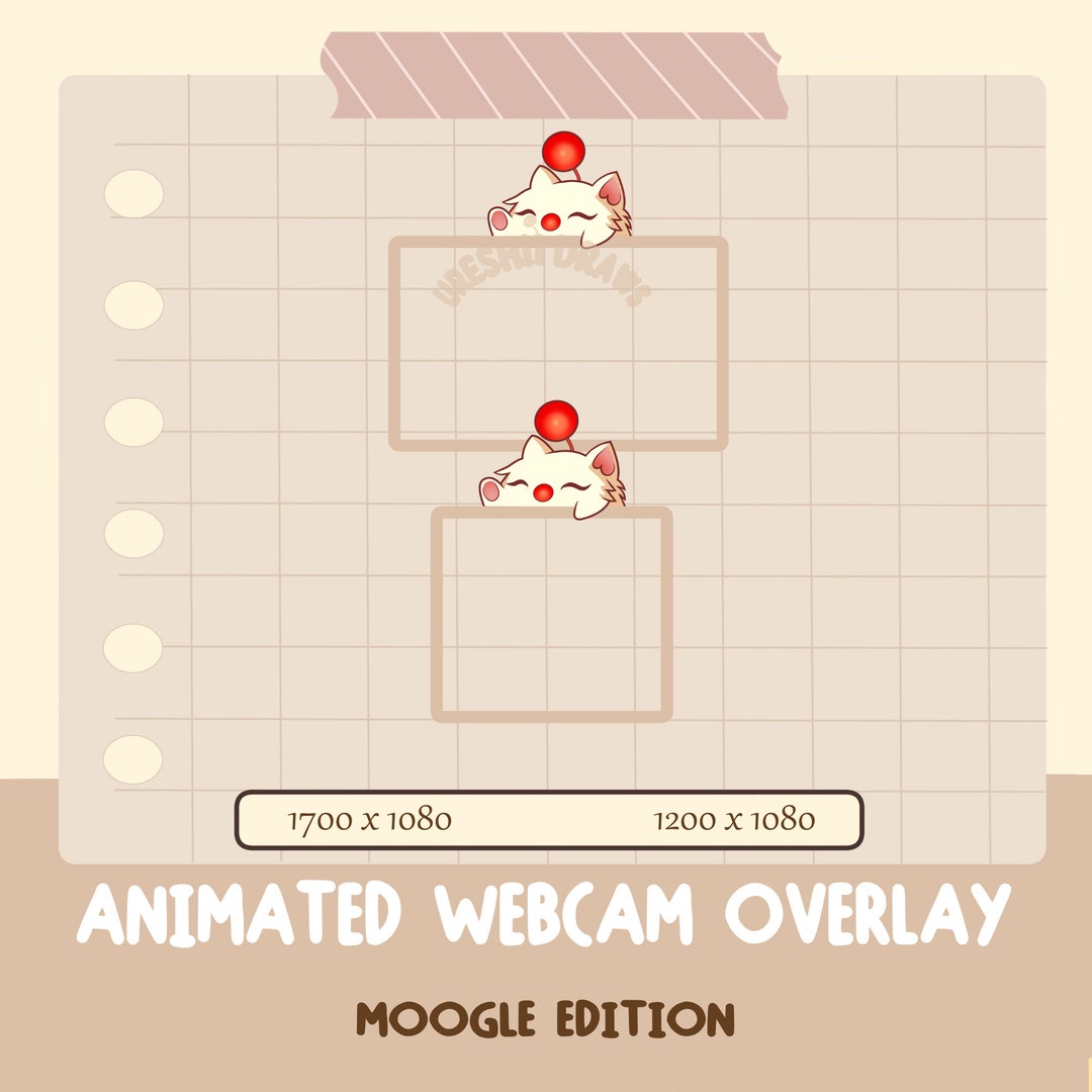 Animated Moogle Webcam Overlay | Border - Etsy