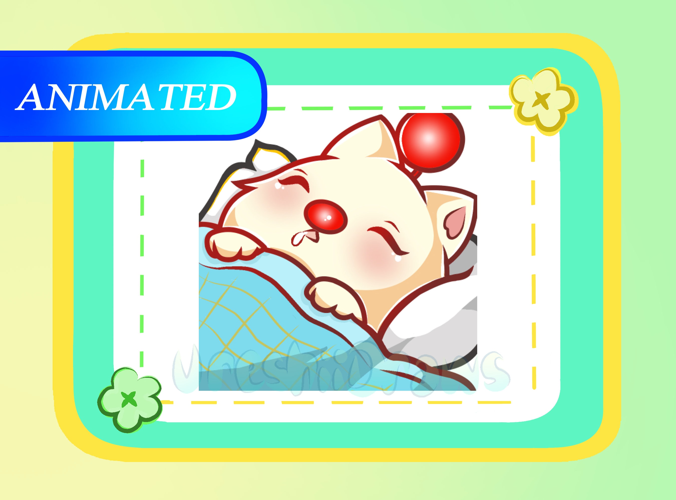 Animated Bedtime Moogle Twitch Emote - Etsy