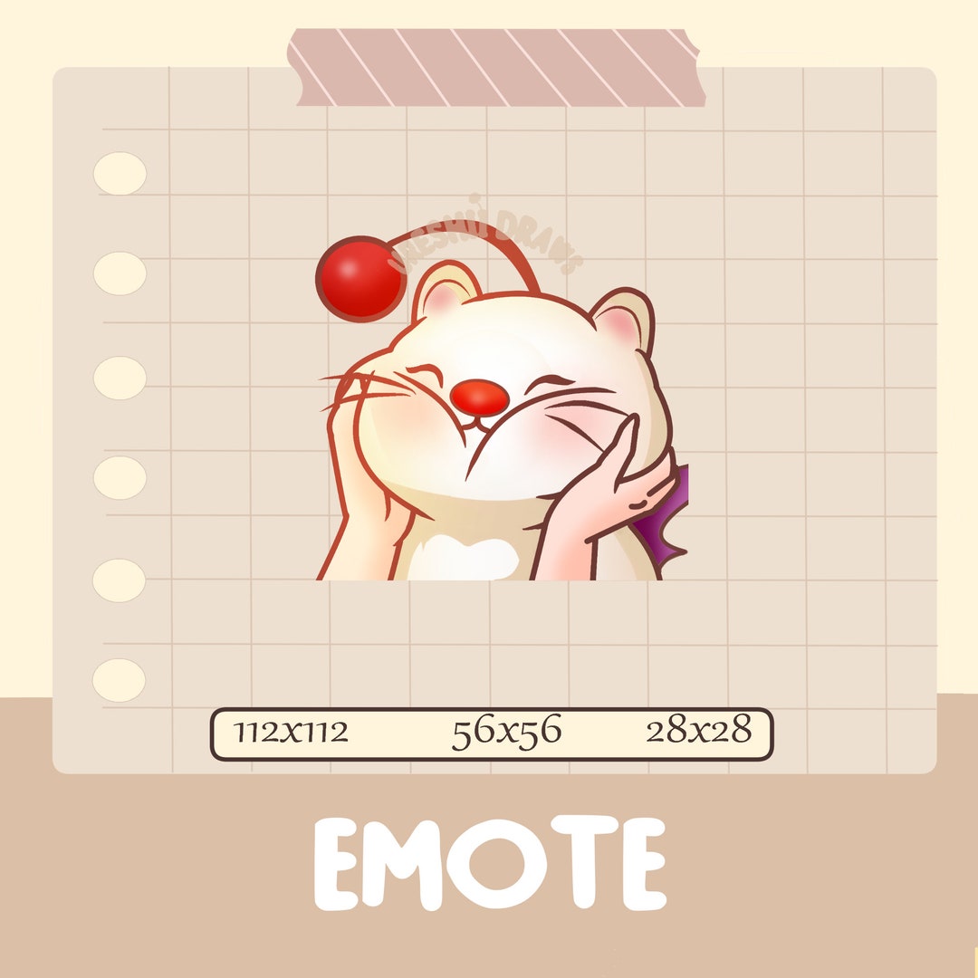 Cute Moogle Twitch Emote - Etsy