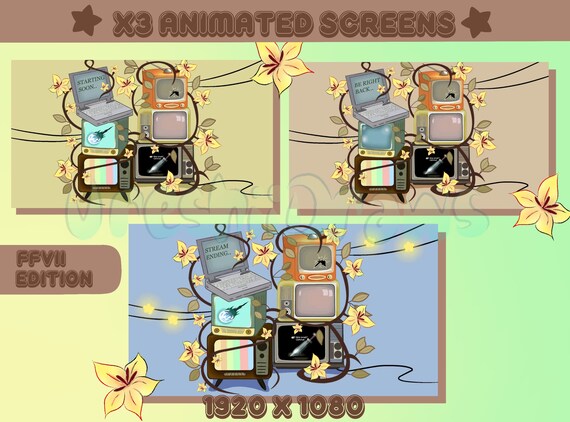 Final Fantasy VII Themed Retro Aesthetic TV Animation Screen | Etsy