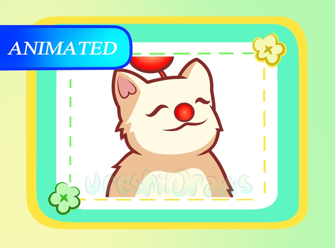 Animated Moogle Pop Cat Twitch Emote - Etsy