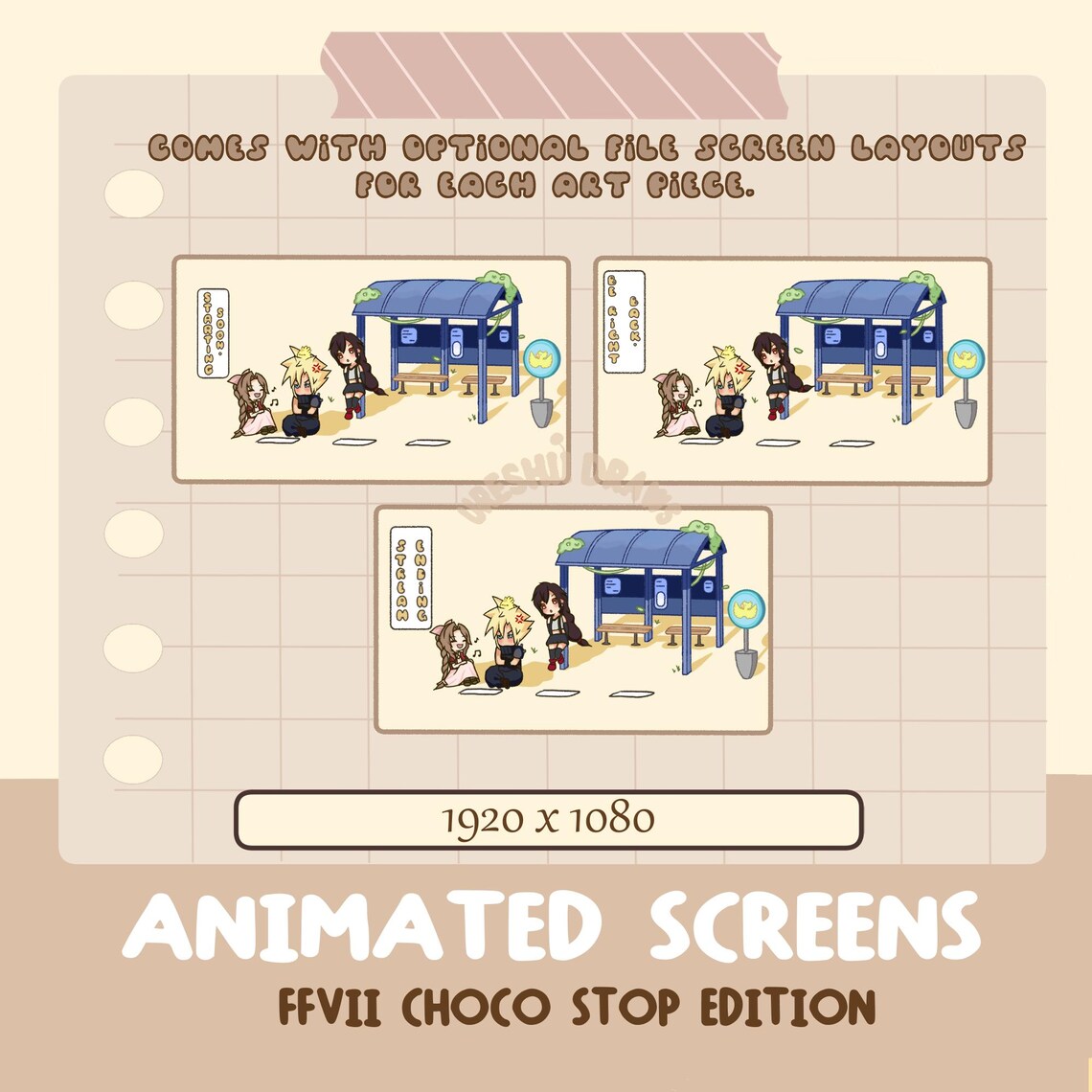 Final Fantasy VII Chocobo Stop | English Twitch Screens / Scenes X9 ...