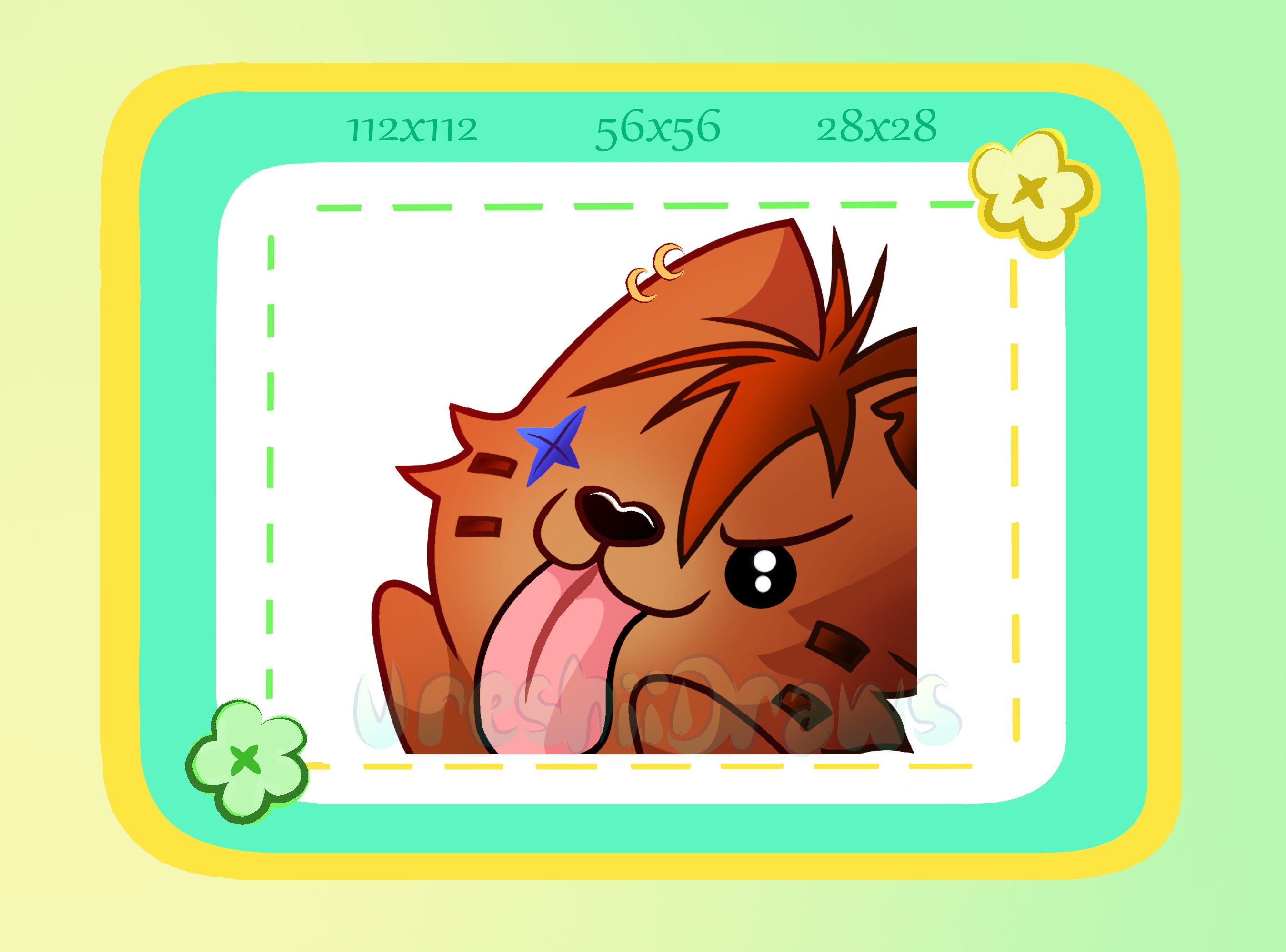 Red XIII Derp Twitch Emote - Etsy
