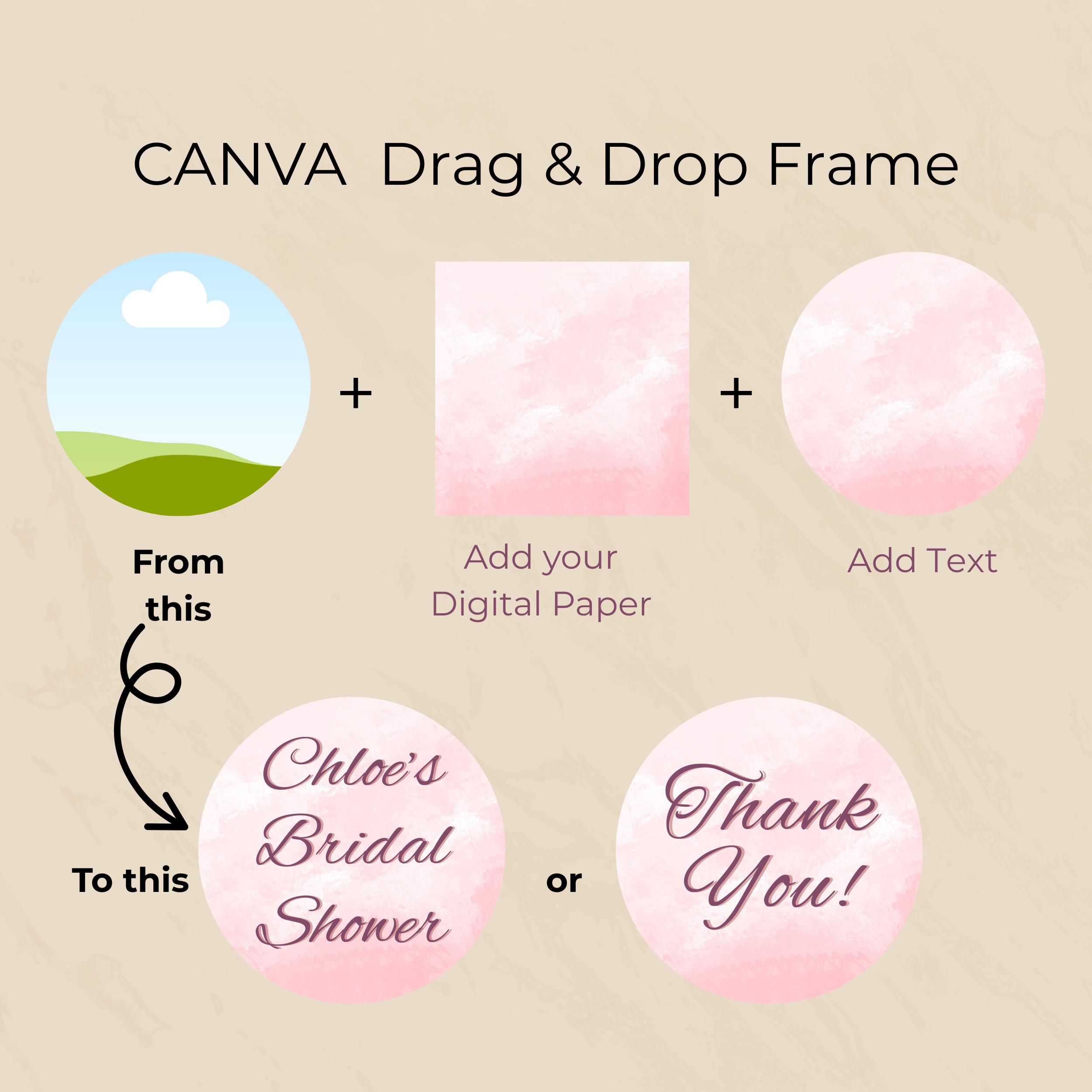 Editable Circle Canva Frames, Round Frame Template, Cake Topper Frame ...