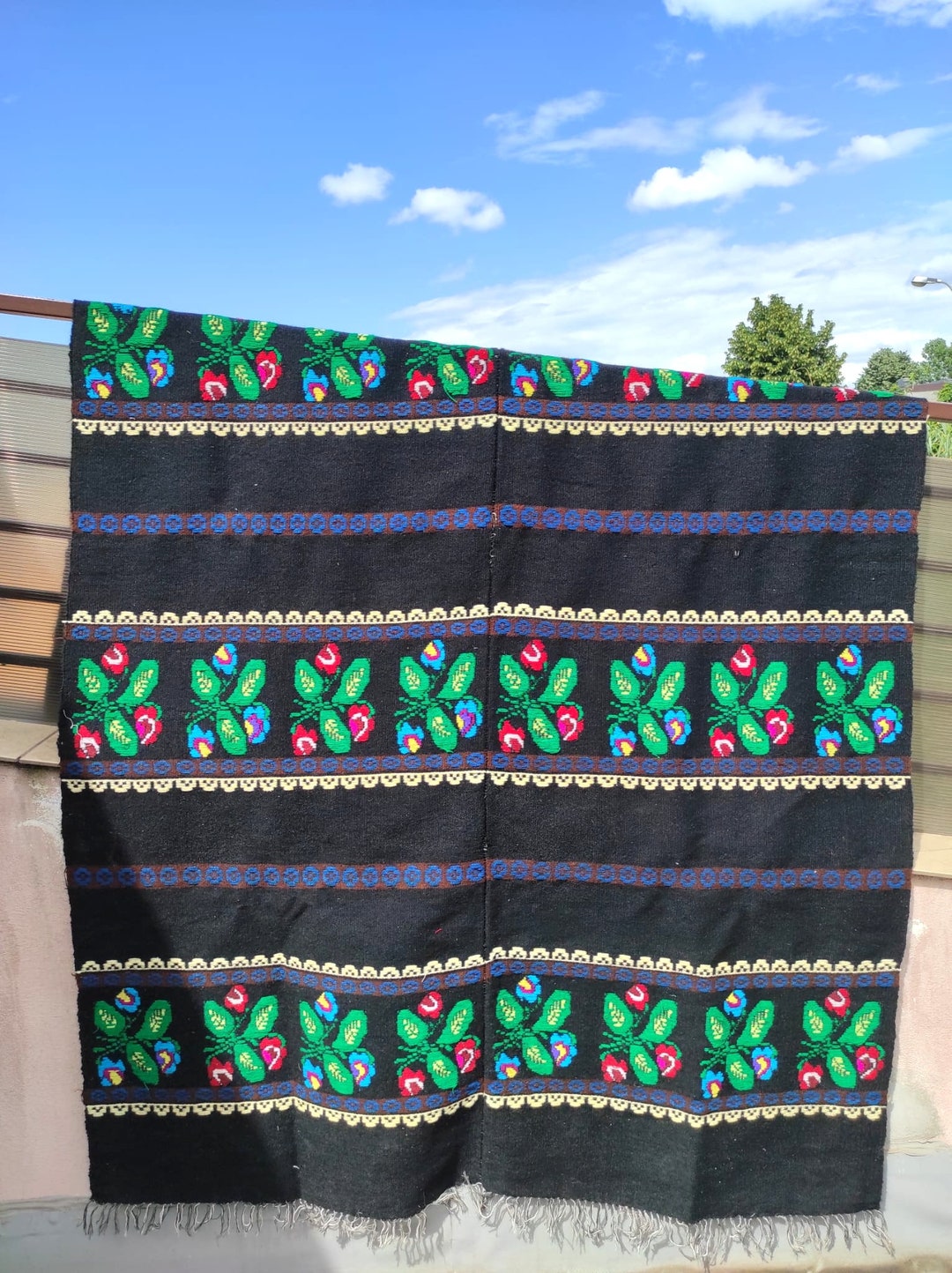 Antique Romanian Rug, Handmade Wool Rug, Kilim Moldavian Art, Hand ...