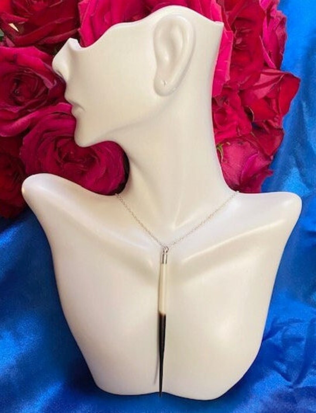 Real African Porcupine Quill Necklace Stainless Steel - Etsy