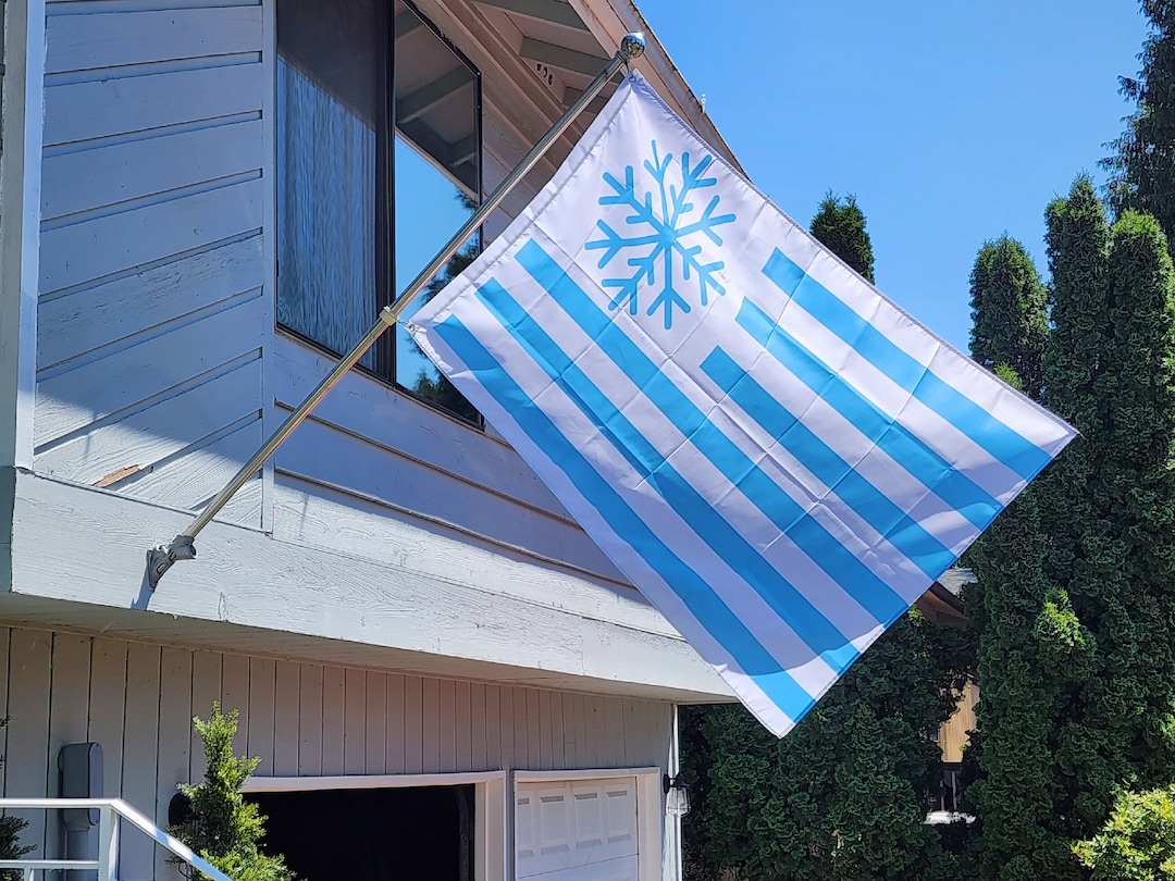 Winter Seasonal Flag - Snowflake - Etsy