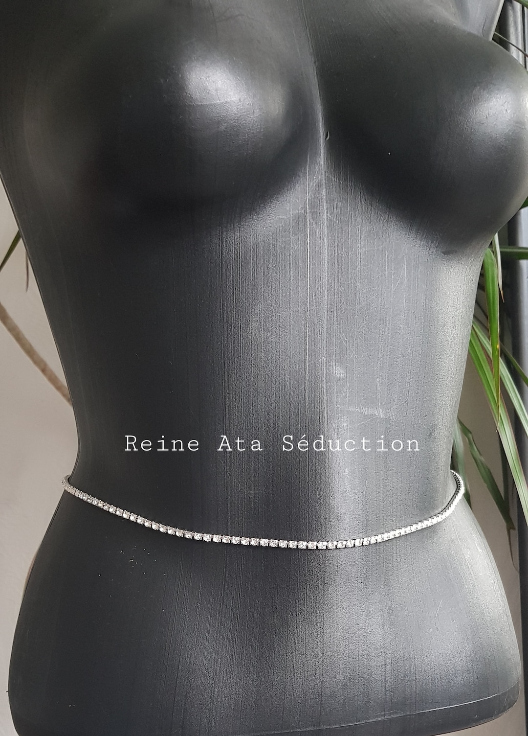 Silver Rhinestone Waist Chain, Belly Chain, Body Jewelry, Body Chain - Etsy