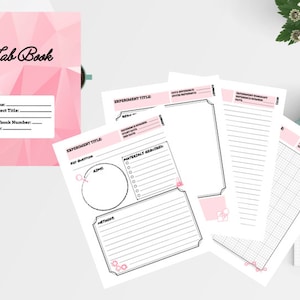 Laboratory Notebook Template - Pink Geometric - Lab Journal - PDF ...