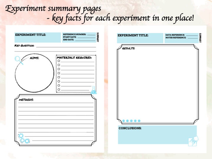 Lab Book Template Laboratory Journal Notebook - Blue Polkadot - PDF ...