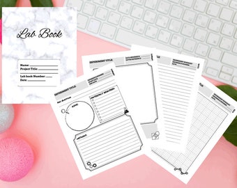 Lab Book Template Laboratory Journal Notebook Brick PDF | Etsy