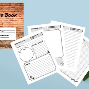 Lab Book Template Laboratory Journal Notebook - Brick - PDF Experiment ...