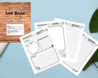 Lab Notebook Template - Etsy