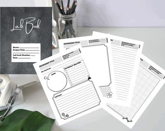 Lab Book Template Laboratory Journal Notebook Brick PDF | Etsy