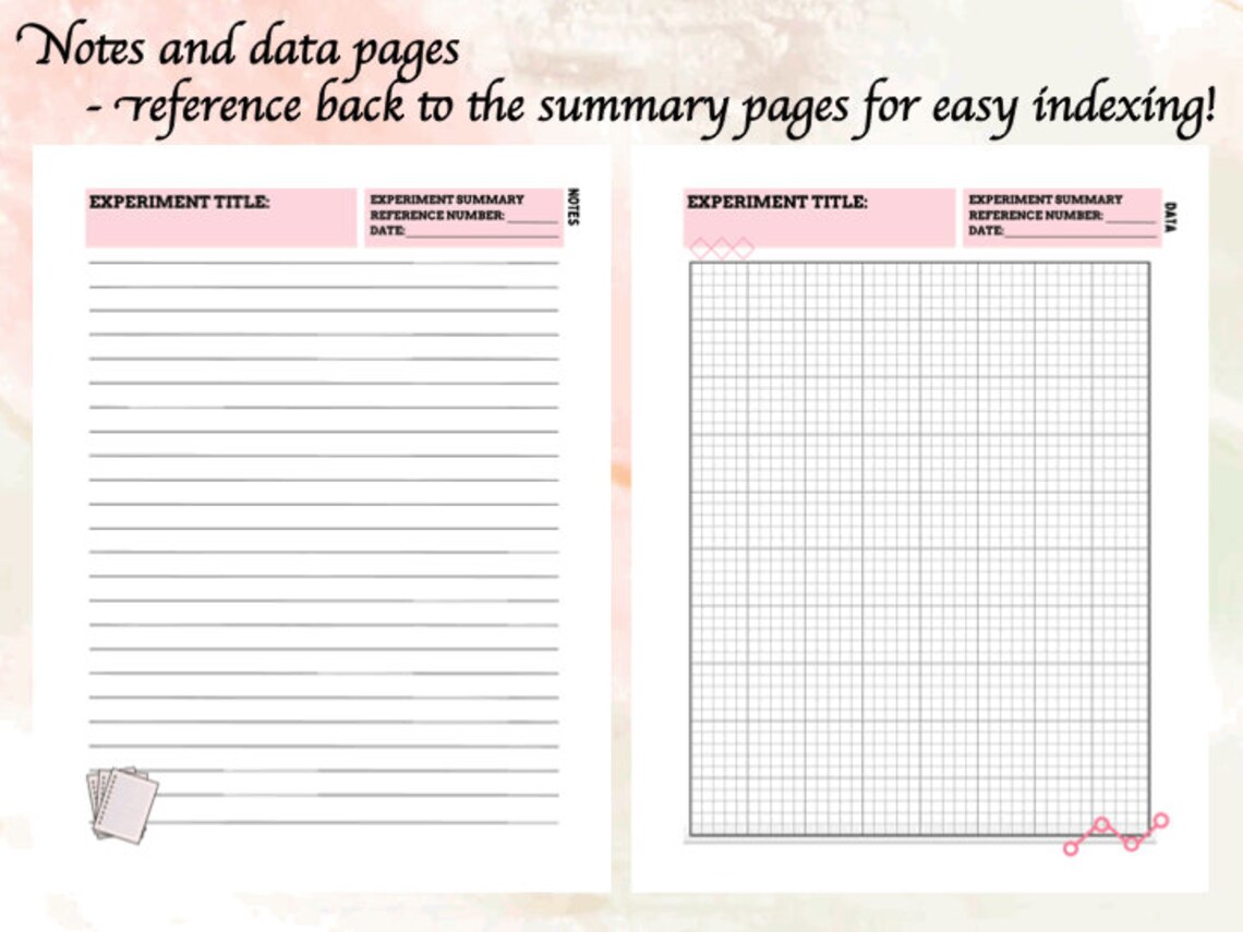 Laboratory Notebook Template - Pink Geometric - Lab Journal - PDF ...