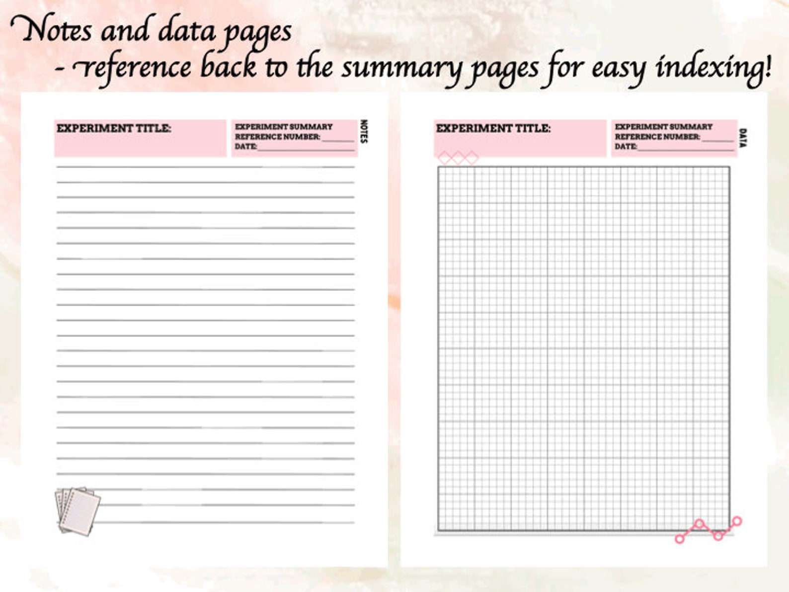 Laboratory Notebook Template - Pink Geometric - Lab Journal - PDF ...