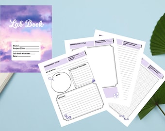 Laboratory Notebook Template - Leather Look - Lab Journal - PDF ...