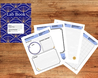 Laboratory Notebook Template Grey Lab Journal PDF - Etsy