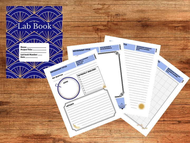 Laboratory Notebook Template - Art Deco - Lab Journal - PDF Experiment ...