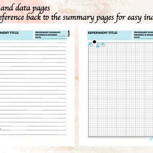 Lab Book Template Laboratory Journal Notebook - Blue Polkadot - PDF ...