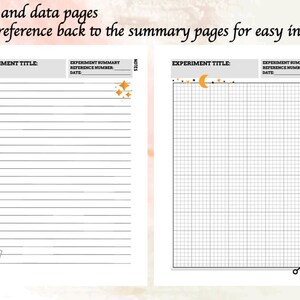 Laboratory Notebook Template - Stars - Lab Journal - PDF Experiment ...