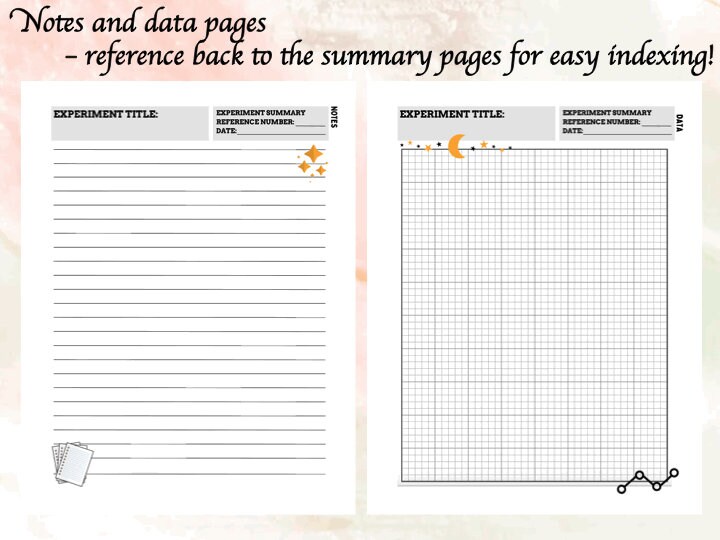 Laboratory Notebook Template - Stars - Lab Journal - PDF Experiment ...