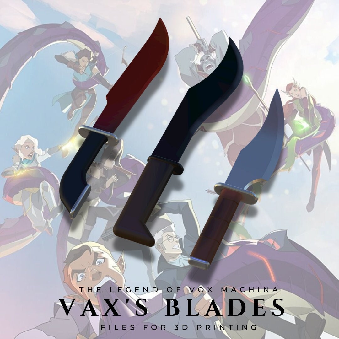 Vax's Blades the Legend of Vox Machina // 3D Model - Etsy