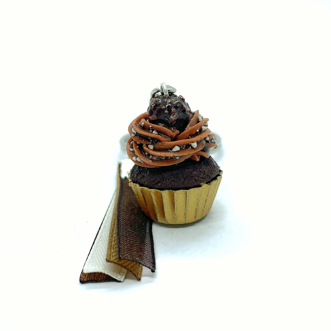 Keychain - Chocolate Cupcake Rocher in Polymer Clay / Handmade - Etsy