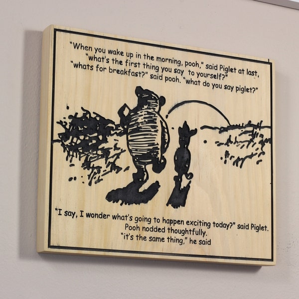 Winnie the Pooh Walking With Piglet - Etsy