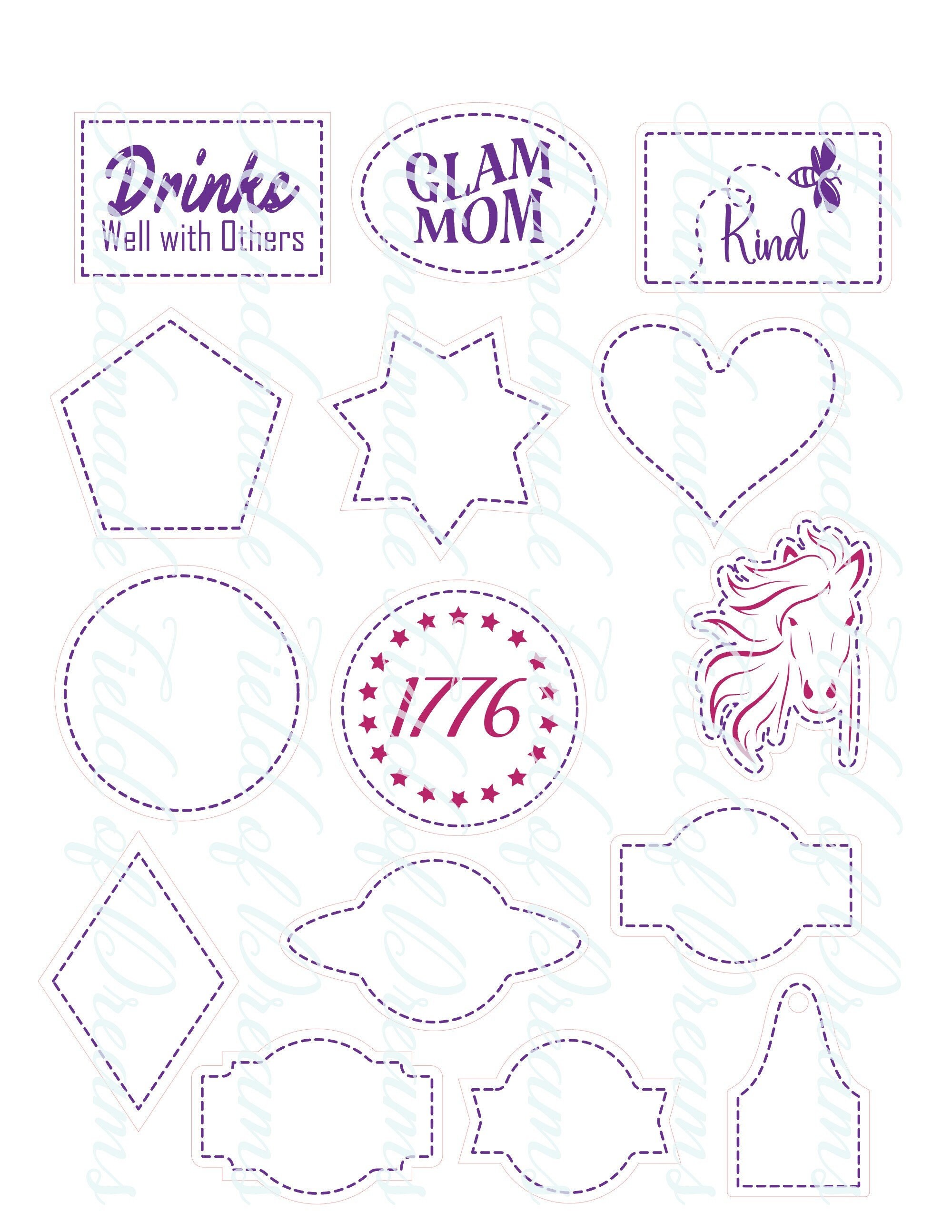 Bundle Leather Patch SVG, Leatherette Patch Bundle SVG, Patch File - Etsy