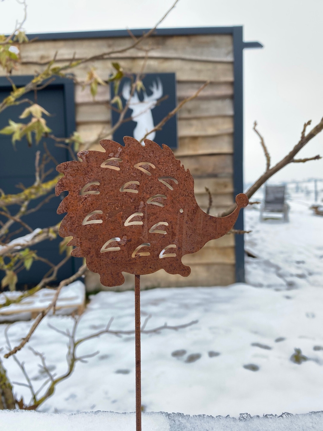 Rust Figure Hedgehog Rust Decoration Garden Decoration Plant Decoration ...