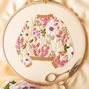Fall Embroidery Pattern | Sunflower Sweater | Autumn Craft - Etsy