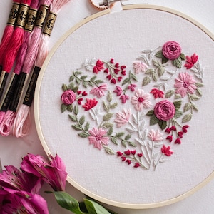 Blooming Lovely Modern Embroidery PDF Pattern, Embroidery Digital ...