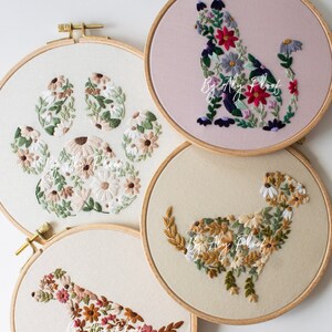 Dog Embroidery PDF Pattern | Petal Pup | Petal Pet Digital Design - Etsy