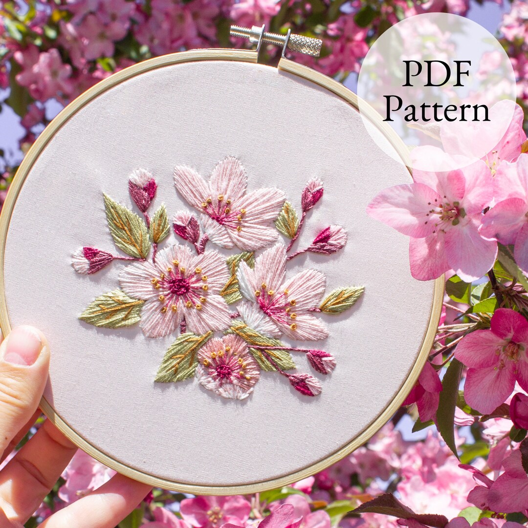 Charming Cherries Modern Embroidery PDF Pattern, Digital Download ...