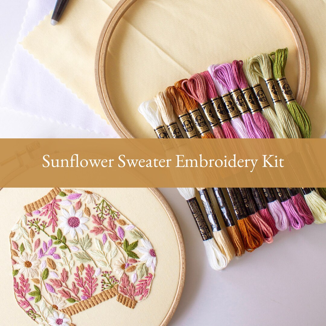 Fall Craft Sunflower Sweater Kit - Etsy