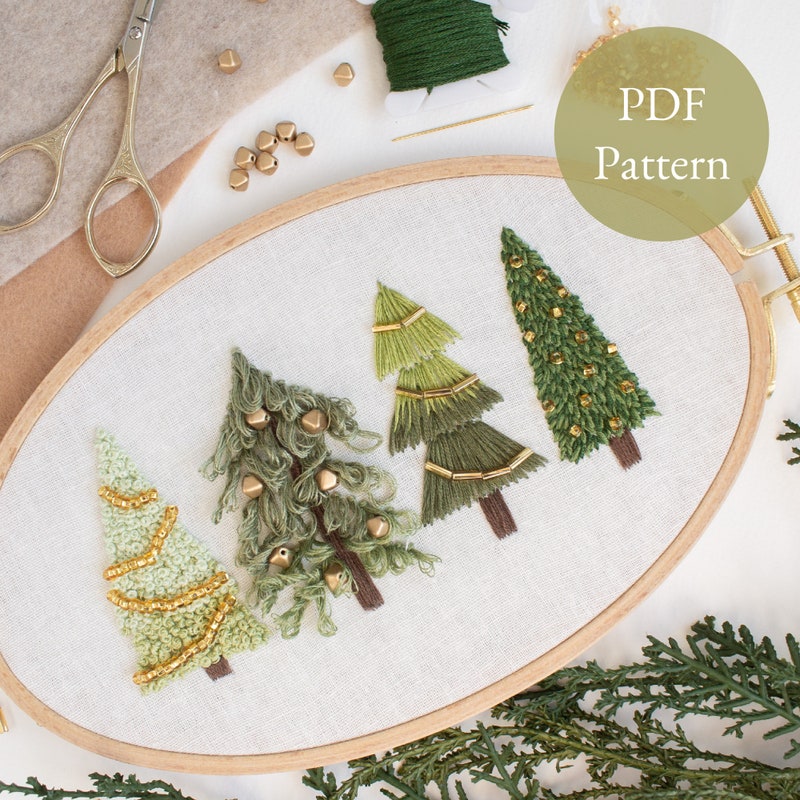 Pine Embroidery - Etsy