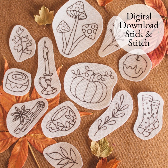 Digital Download Autumn Stick and Stitch Packs Stick and - Etsy