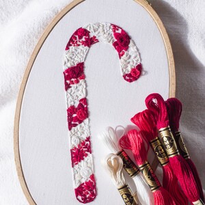Christmas Embroidery Candy Cane Blooms PDF Pattern - Etsy Canada