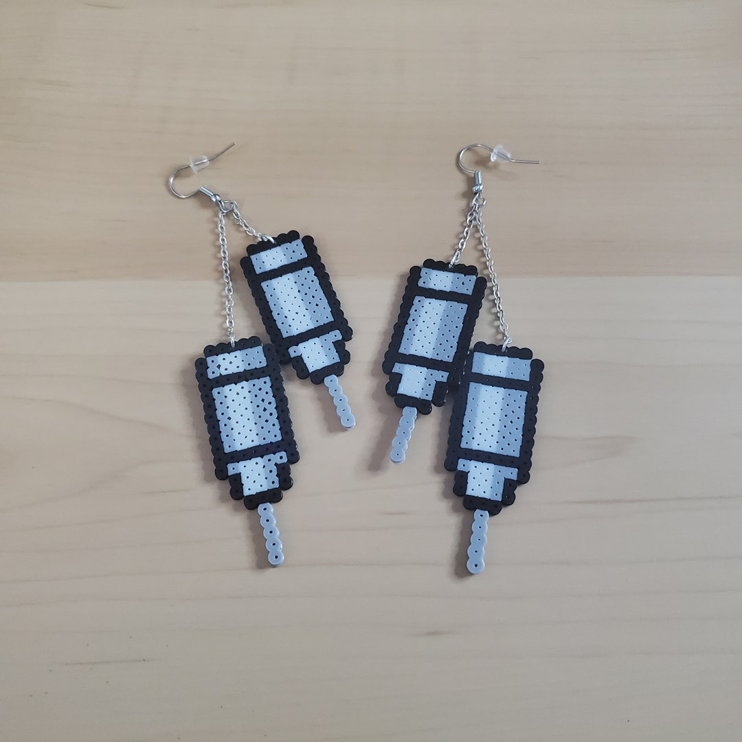 My Hero Academia Toga's Blood Suckers Perler Bead Dangle Earrings - Etsy