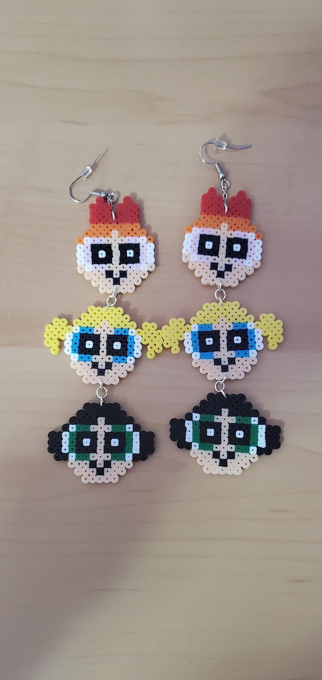 Powerpuff Girls Perler Bead Earrings - Etsy