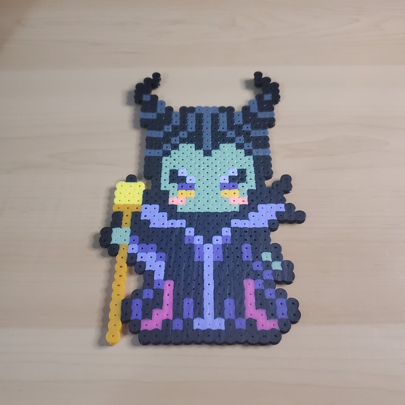 Disney Villian Maleficent Chibi Perler Bead Pixel Art Decorations - Etsy