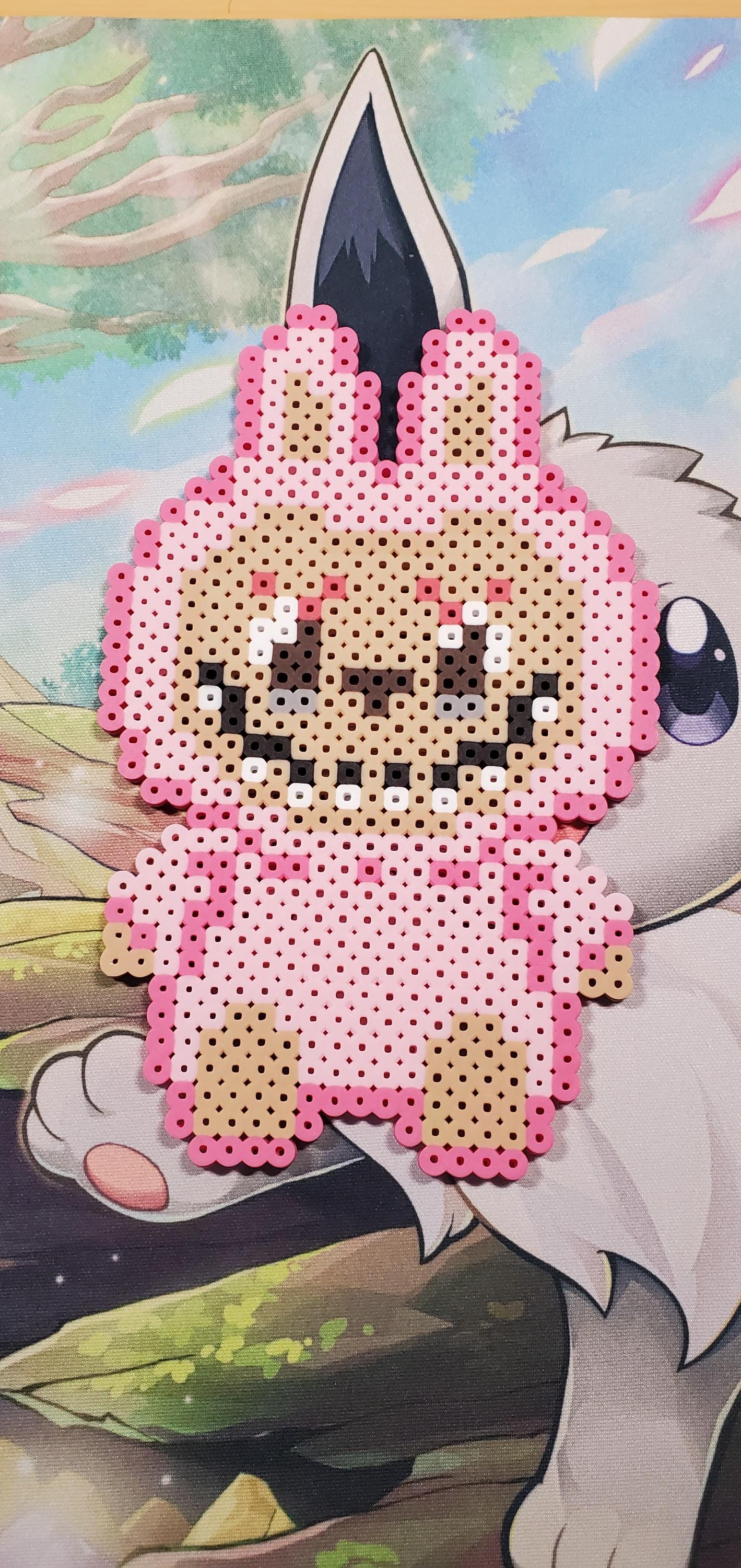 Labubu Cute Kawaii Furry Monsters Bedroom Wall Decoration Art Perler ...