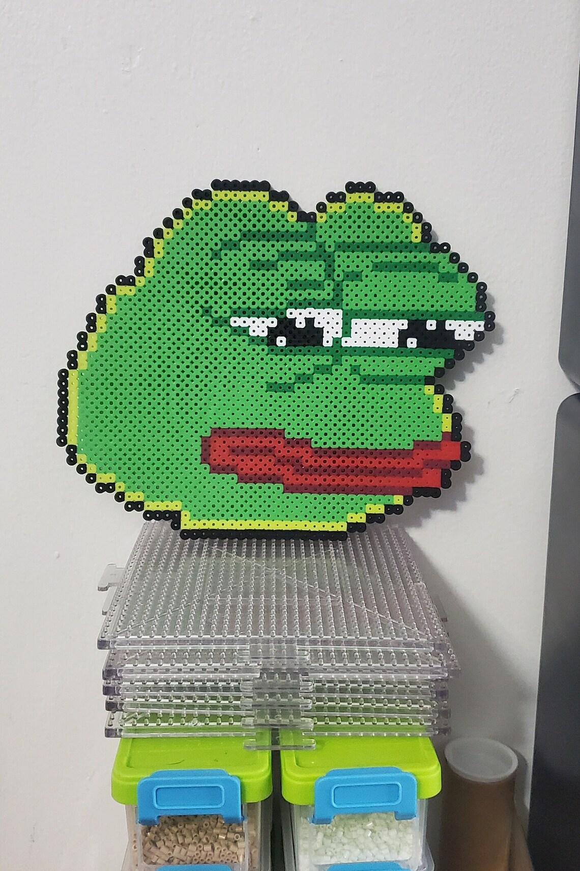 Pepe der Frosch Meme Perler Bead Wand-Kunst-Dekor - Etsy.de