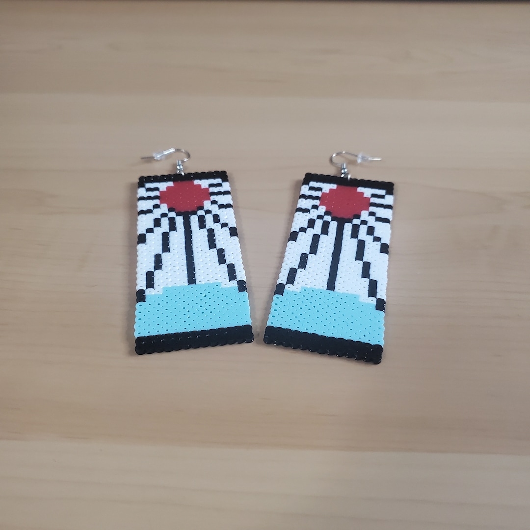 Demon Slayer Perler Bead Earrings - Etsy