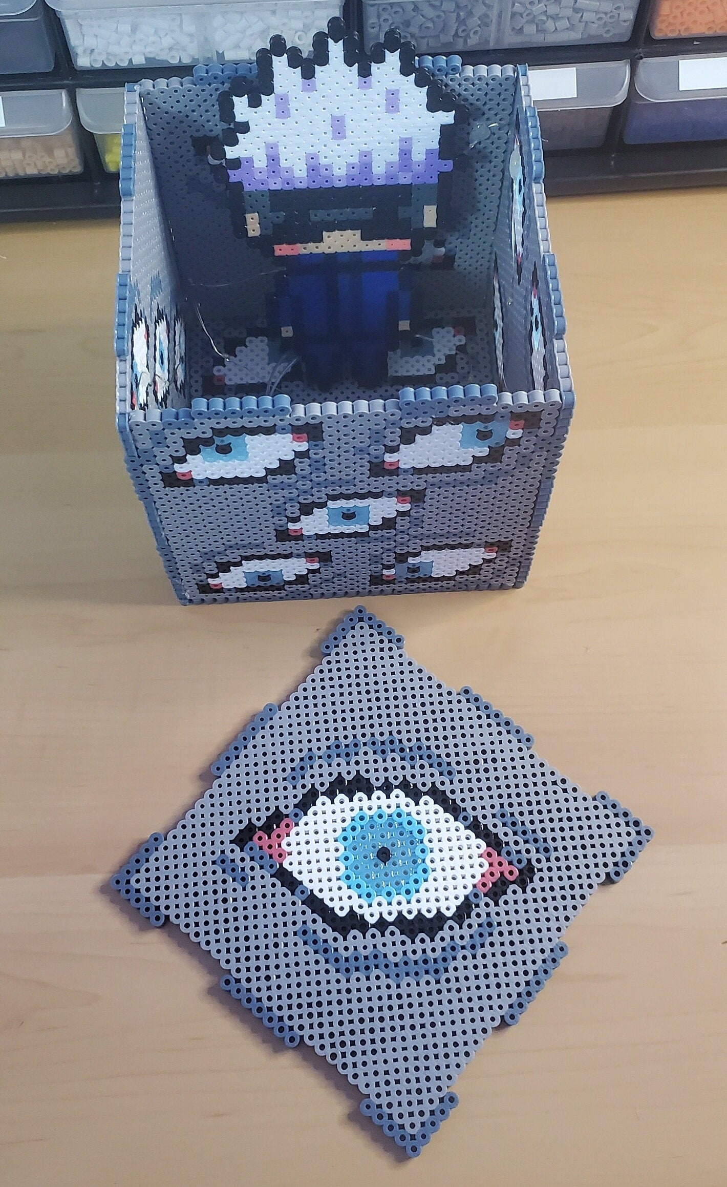 Jujustu Kaisen Perler Bead Light up Prison Realm Cube - Etsy
