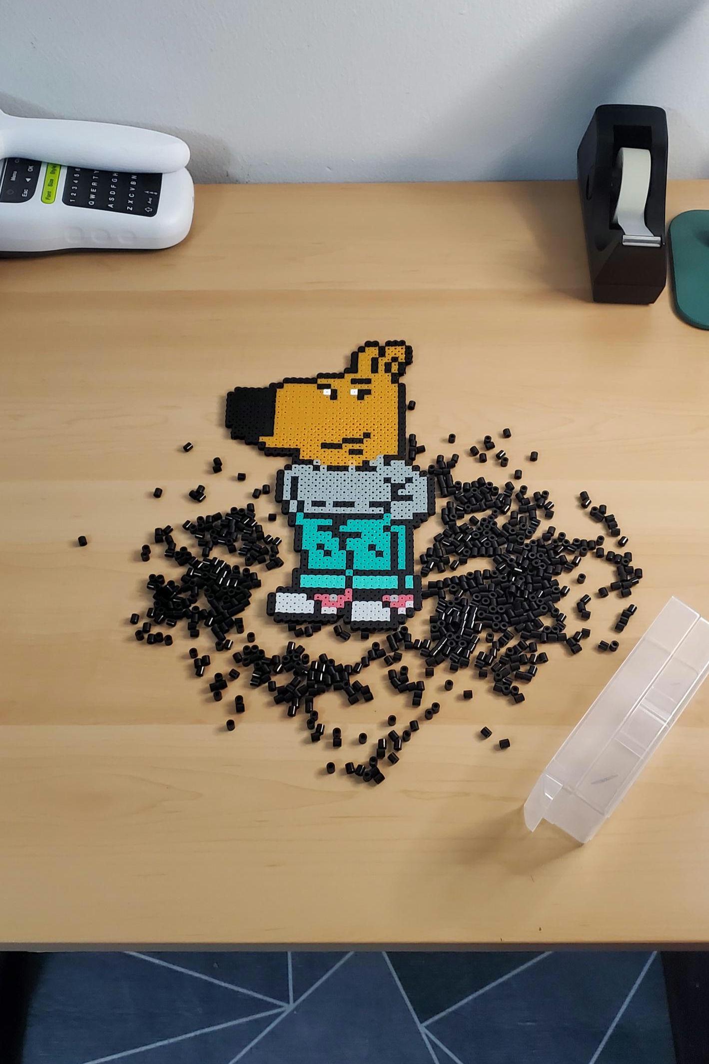 I'm Just a Chill Guy Tiktok Meme Perler Bead Pixel Wall Art Decor - Etsy