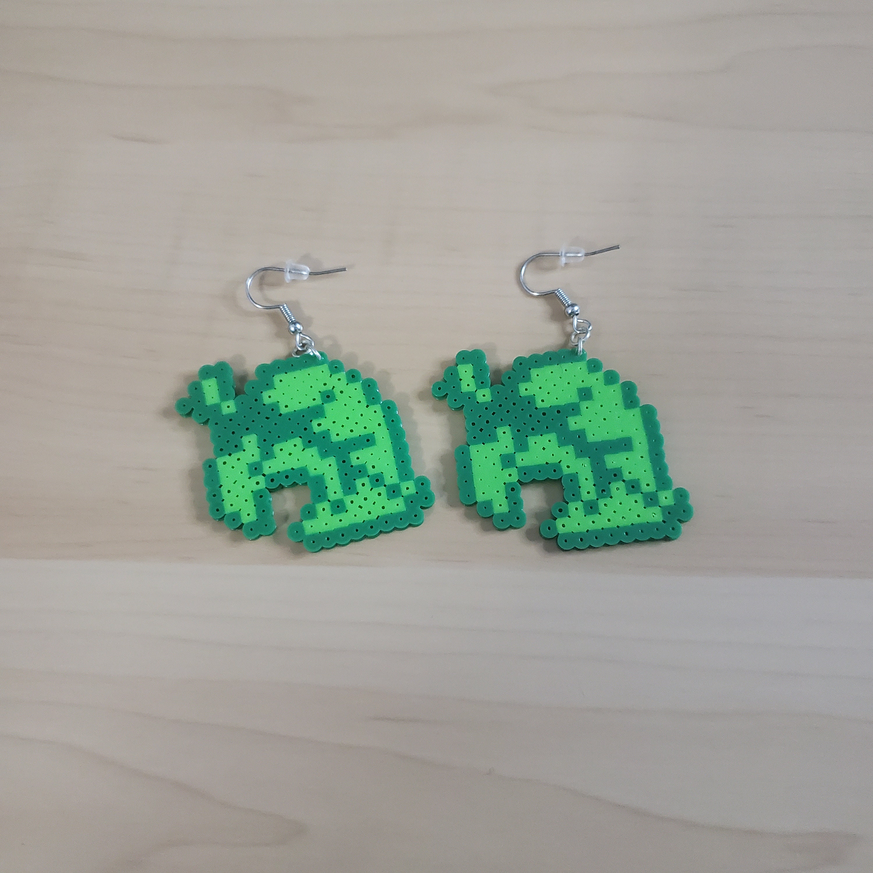 Animal Crossing Leaf Perler Bead Earrings - Etsy